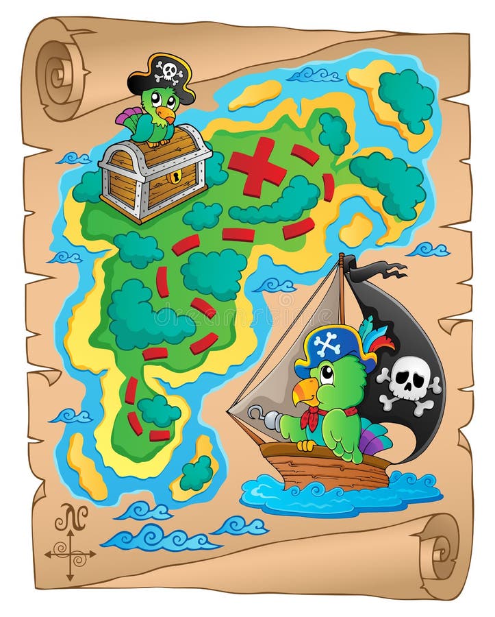 Treasure map theme image 8 stock vector. Illustration of journey - 37007662