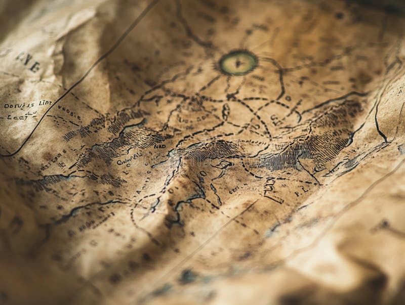 Treasure map stock illustration. Illustration of retro - 371983074