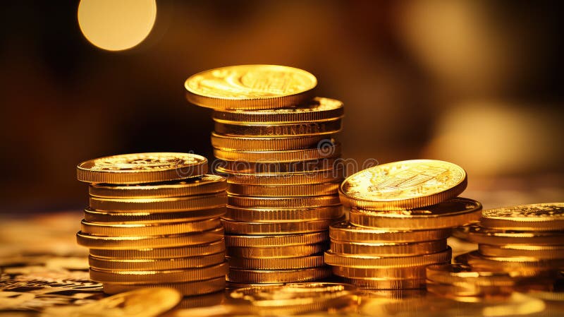 Treasure stack of gold stock illustration. Illustration of metal ...