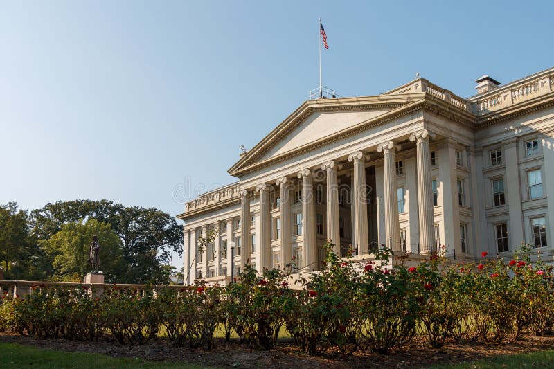 Treasury Building Washington DC, USA Editorial Stock Image - Image of ...