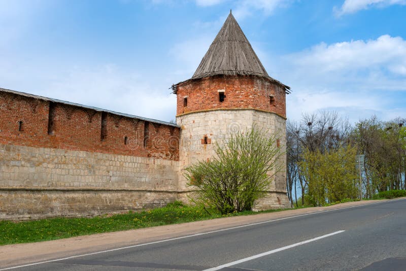 Treasury Corner Tower and Wall of Medieval Fortress Stock Image - Image ...