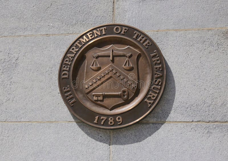 Treasury Department logo editorial photography. Image of building ...