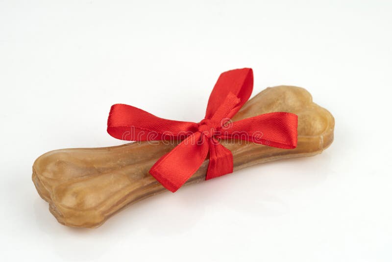 A Treat for Dogs - a Pressed Chewing Bone. Isolated on White Stock ...