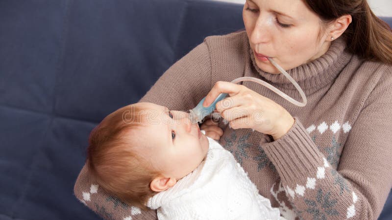 Treatment of the Common Cold in Baby Stock Image - Image of life ...