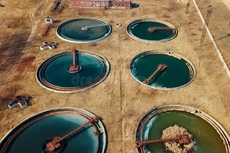 Treatment Facilities, Wastewater Treatment Infrastructure Stock Image ...