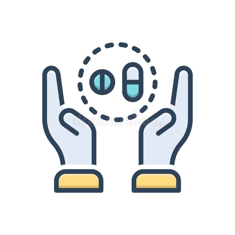 Color Illustration Icon for Treatment, Remedy and Medical Stock ...