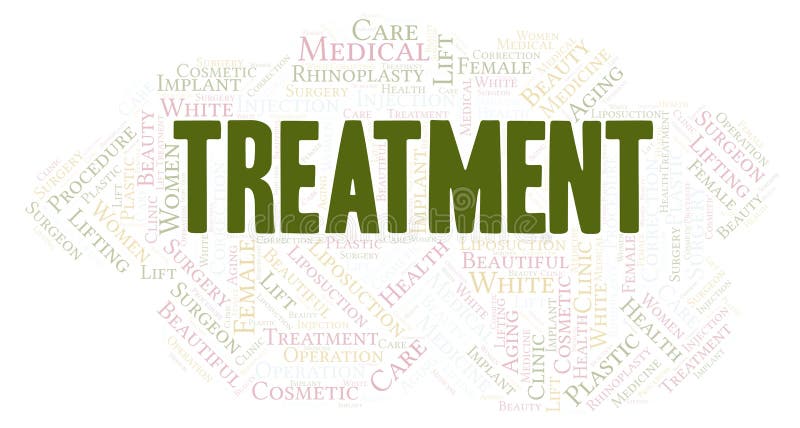 Treatment Typography Word Cloud Create with the Text only. Stock ...