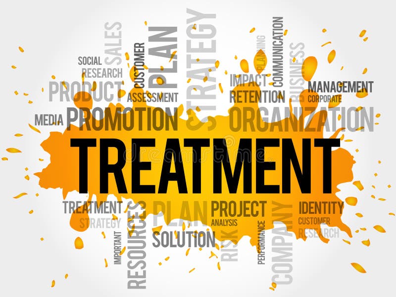 Treatment Word Cloud Collage, Health Concept Background Stock ...