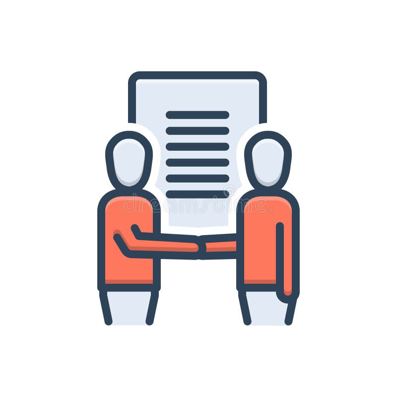 Color Illustration Icon for Treaty, Agreement and Pact Stock ...