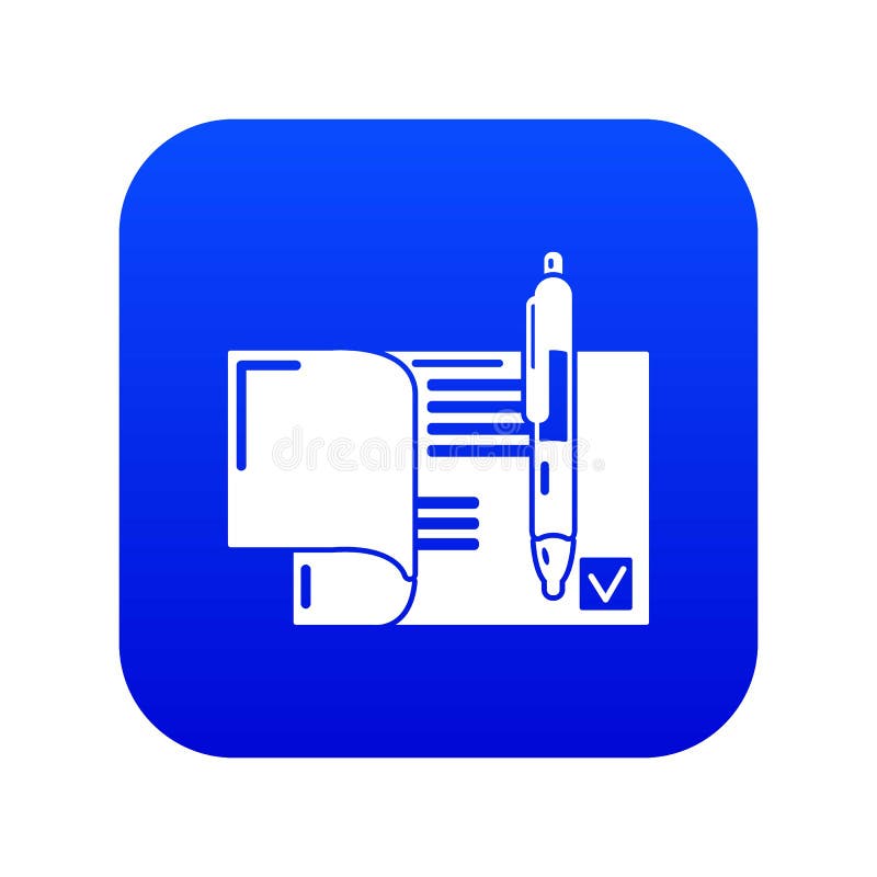 Treaty icon blue vector stock vector. Illustration of isolated - 148988660