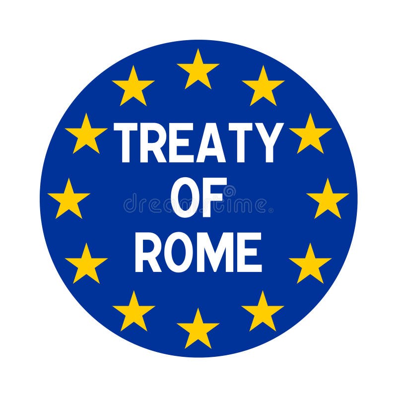 Treaty of Rome symbol icon stock illustration. Illustration of union ...