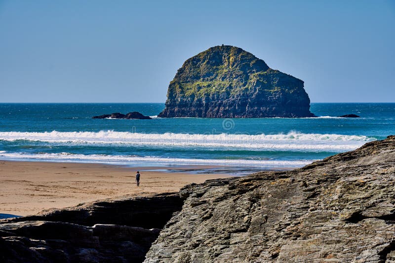 Trebarwith strand beach stock photo. Image of beautiful - 134530774