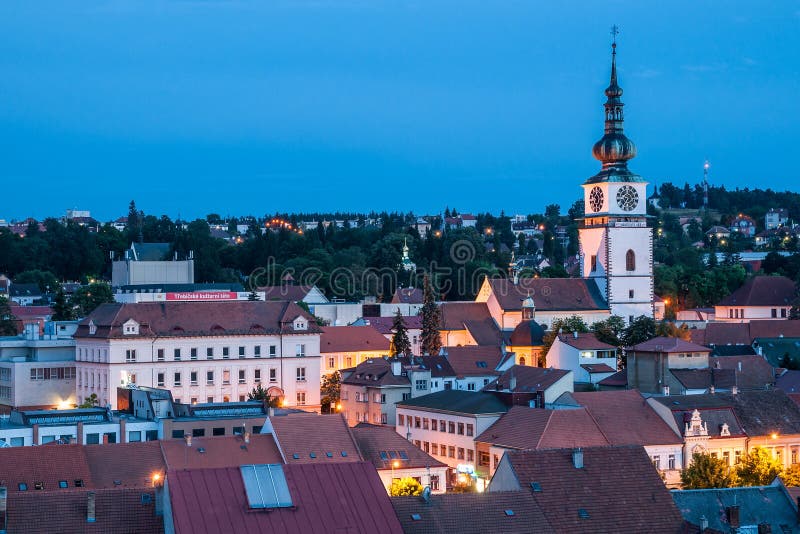 Trebic at Night stock image. Image of tourist, town - 105107061