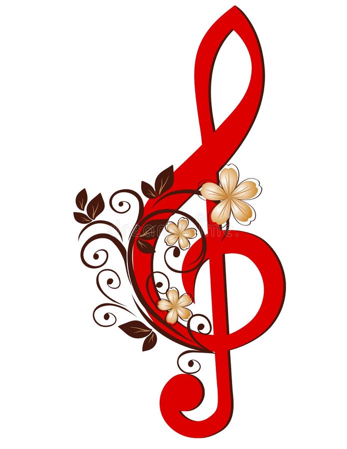 Treble clef stock vector. Illustration of decoration - 23247578