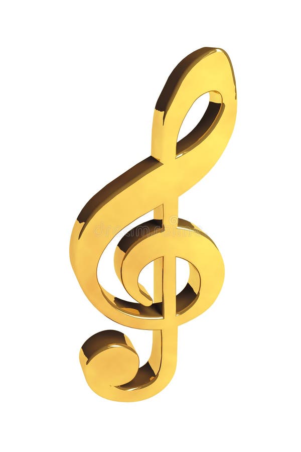 Set of golden treble clef stock vector. Illustration of clefs - 24601543