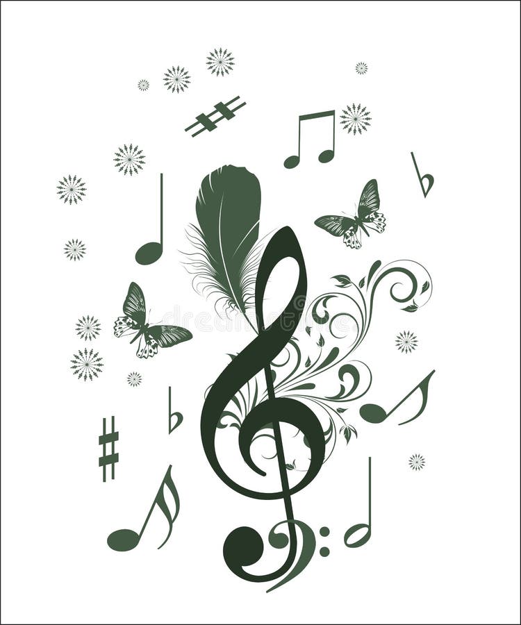 G-Clef Music Notes Groovy Notebook Doodles Vector Stock Vector ...