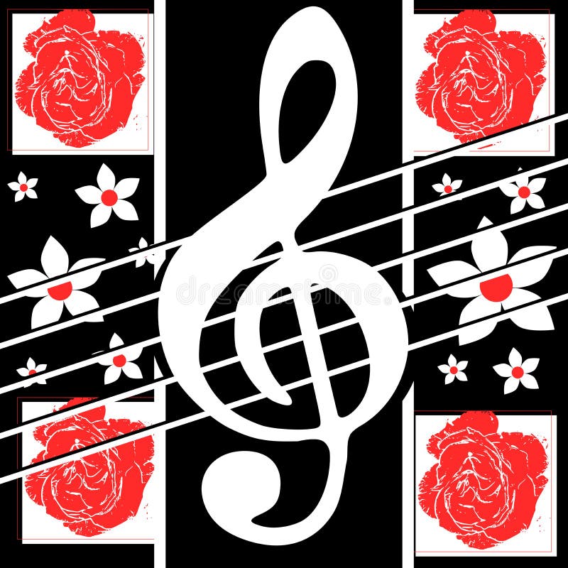 Treble Clef on Abstract Colorful Background Stock Vector - Illustration ...