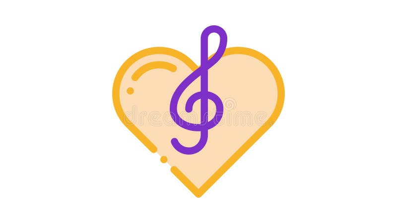 Love song icon animation stock footage. Video of graphic - 224226478