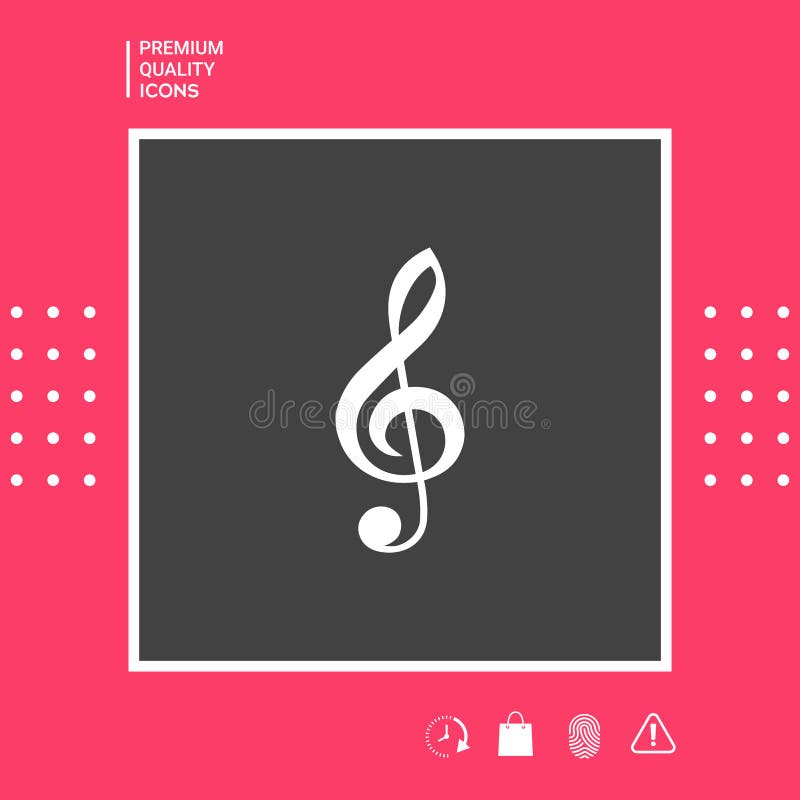 Treble Clef Icon. Graphic Elements for Your Design Stock Vector ...