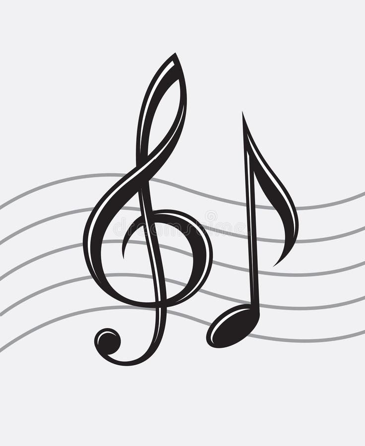 Treble clef icon stock vector. Illustration of clef, logo - 80862705