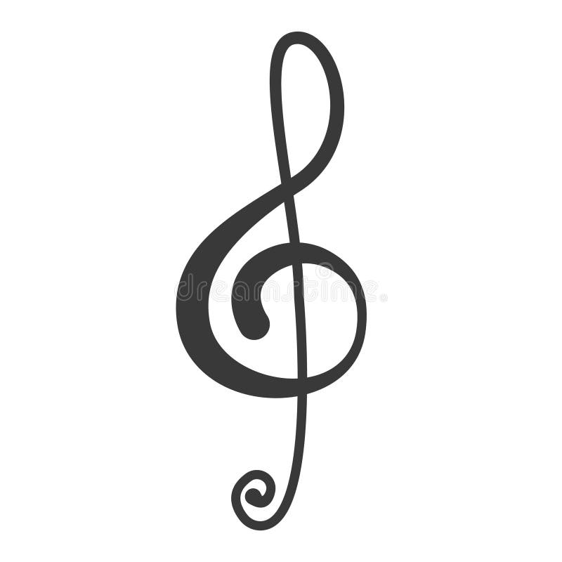 Treble Clef icon stock illustration. Illustration of hobby - 273935953
