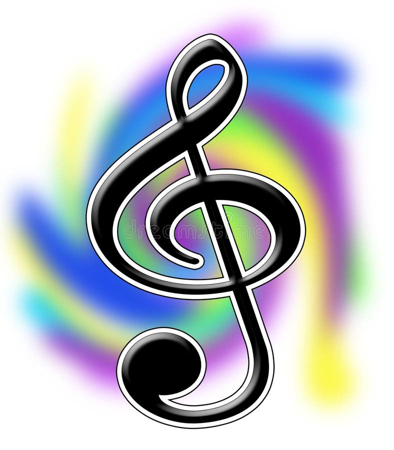 Treble Clef Music Notes Illustration Stock Illustration - Illustration ...