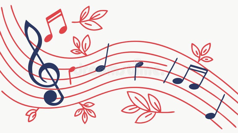 Treble Clef with Leaves and Music Notes Vector Design, Vector Design ...
