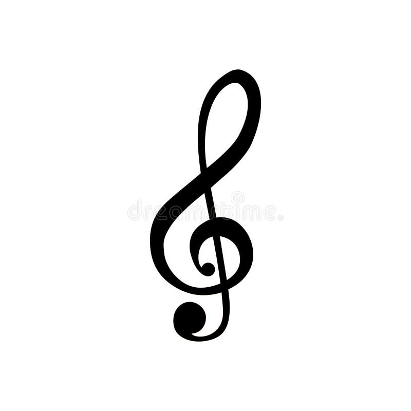 Treble Clef Line Icon, Music and Instrument, Note Sign Vector Graphics ...