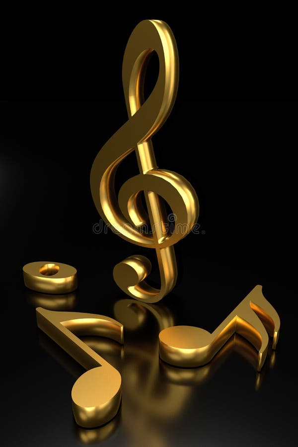 Treble Clef and Music Notation. 3D Rendering Stock Illustration ... Treble Clef and Music Notation. 3D Rendering Stock Illustration ...