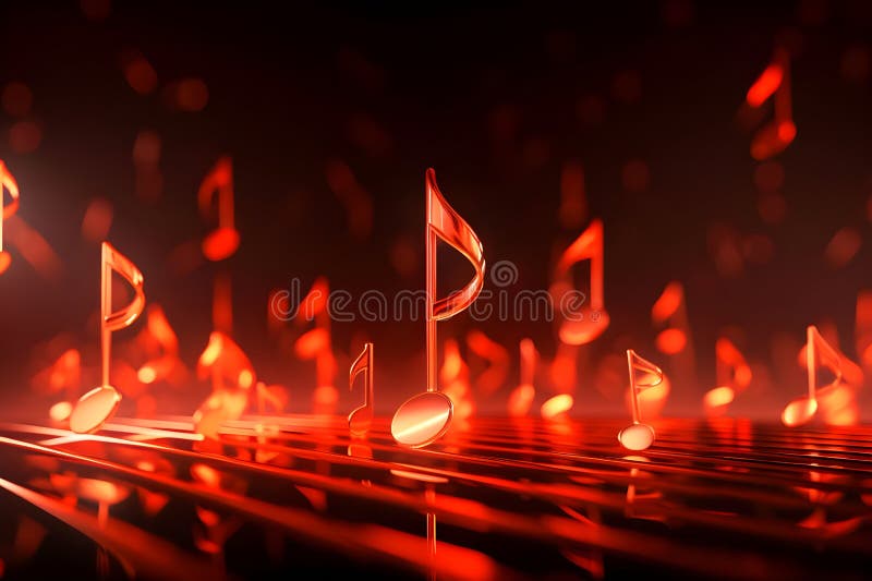 Treble Clef and Music Notes, 3d Rendering Toned Image - Ai Generated ...