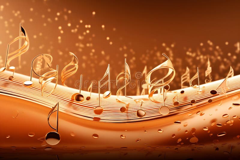 Treble Clef and Music Notes, 3d Rendering Toned Image - Ai Generated ...