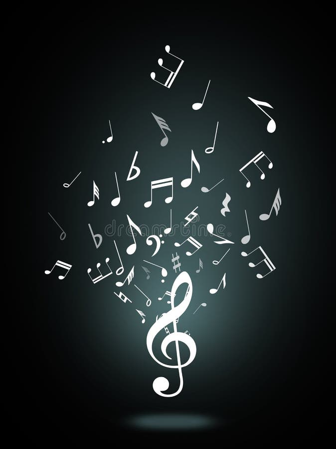 Treble Clef or Music Symbol Stock Illustration - Illustration of dust ...