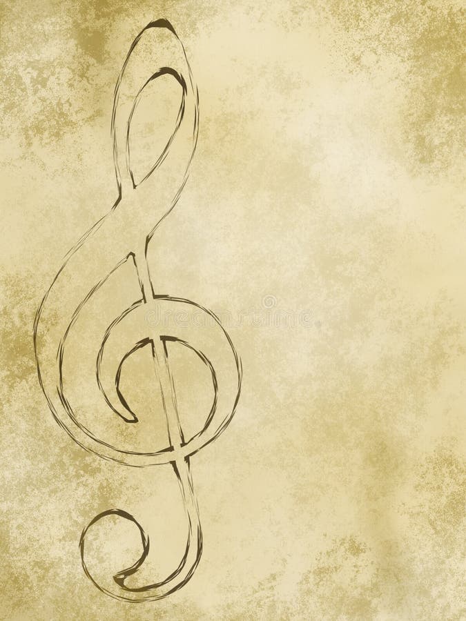 Treble clef stock illustration. Illustration of clef - 44282423