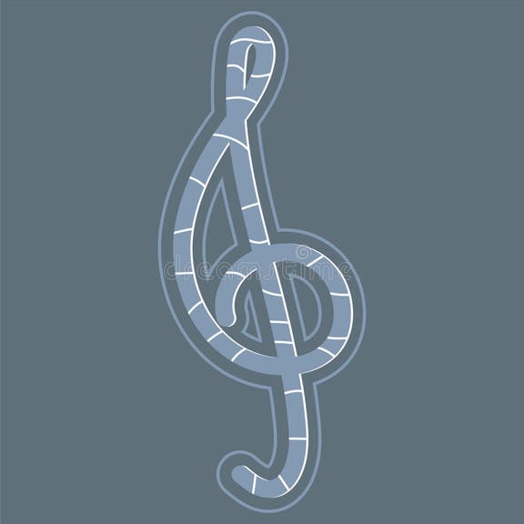 Treble clef sticker stock vector. Illustration of classical - 364928211