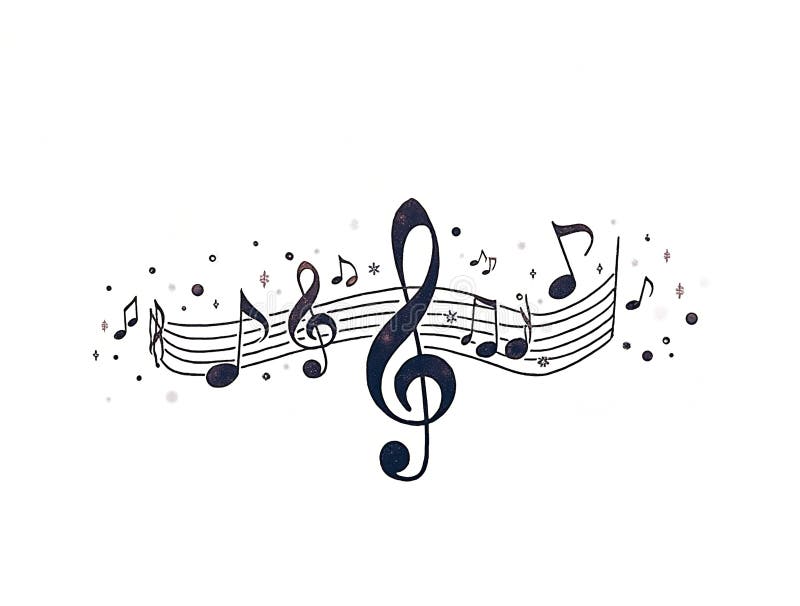 Treble Clef is a Symbol of Music - Flying Fluttering Trails Notes ...