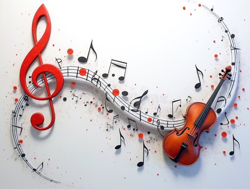 Treble Clef Violin Stock Illustrations – 2,967 Treble Clef Violin Stock ...