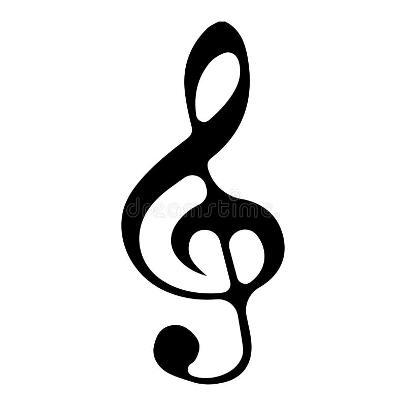 Treble Clef Vector. Icon of the Beginning of the Musical State Vector ...