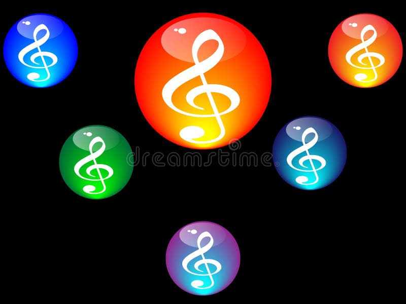 Treble Clef Vector Illustration Stock Vector - Illustration of jazz ...