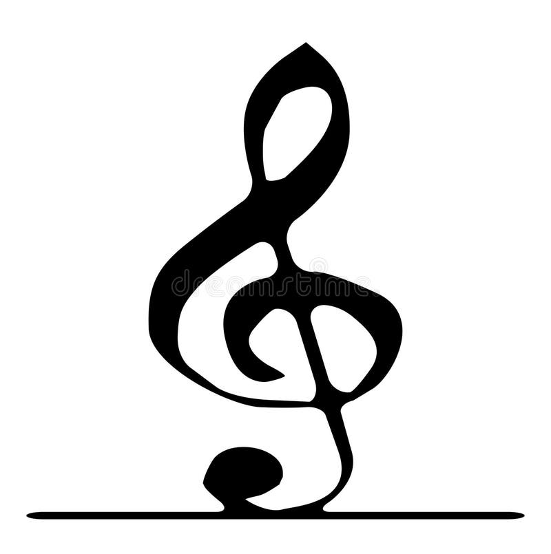 Treble Cleff Abstract stock vector. Illustration of stave - 237173273