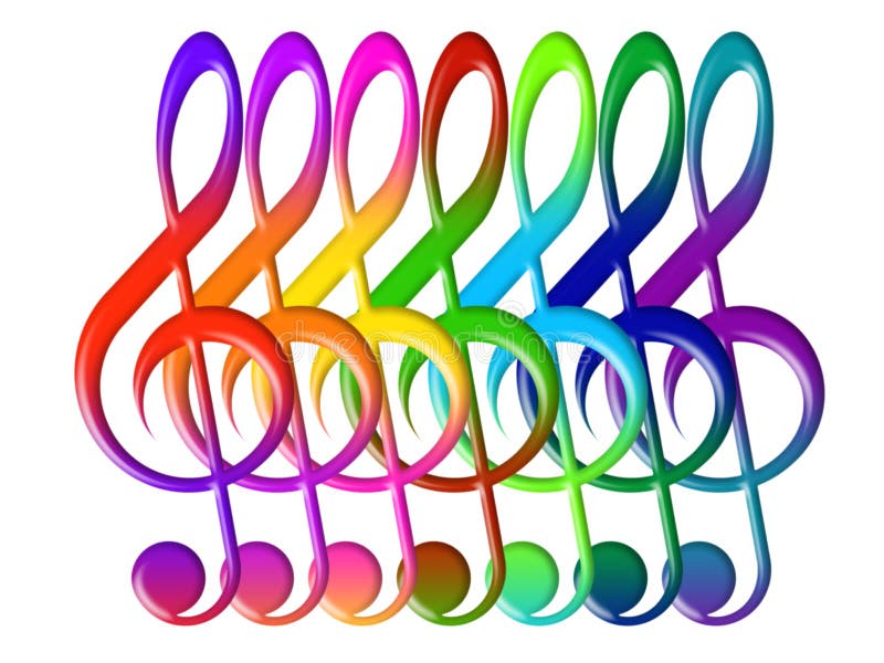 Treble clefs stock illustration. Illustration of music - 18385953