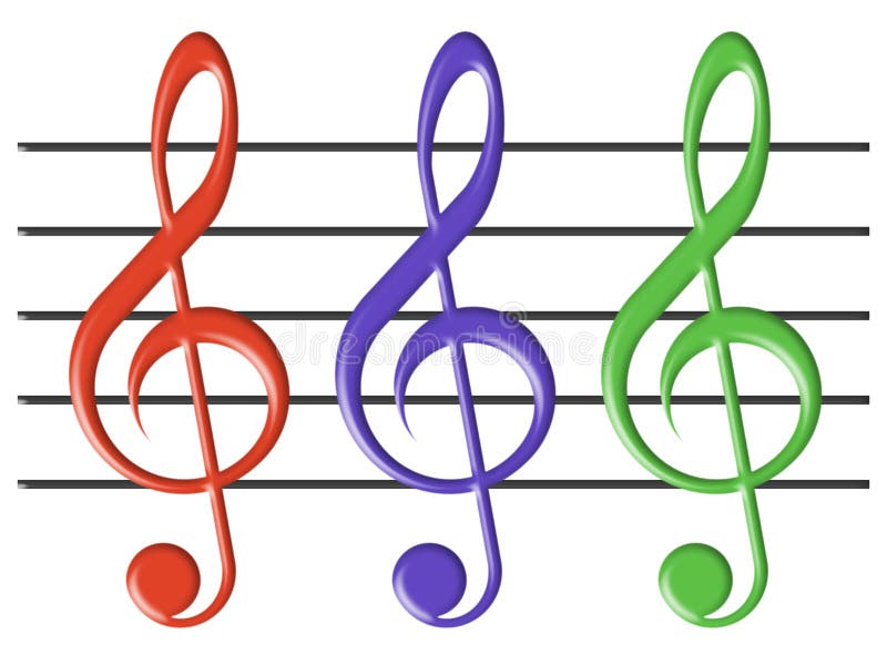 Treble Clefs Picture. Image: 4459065