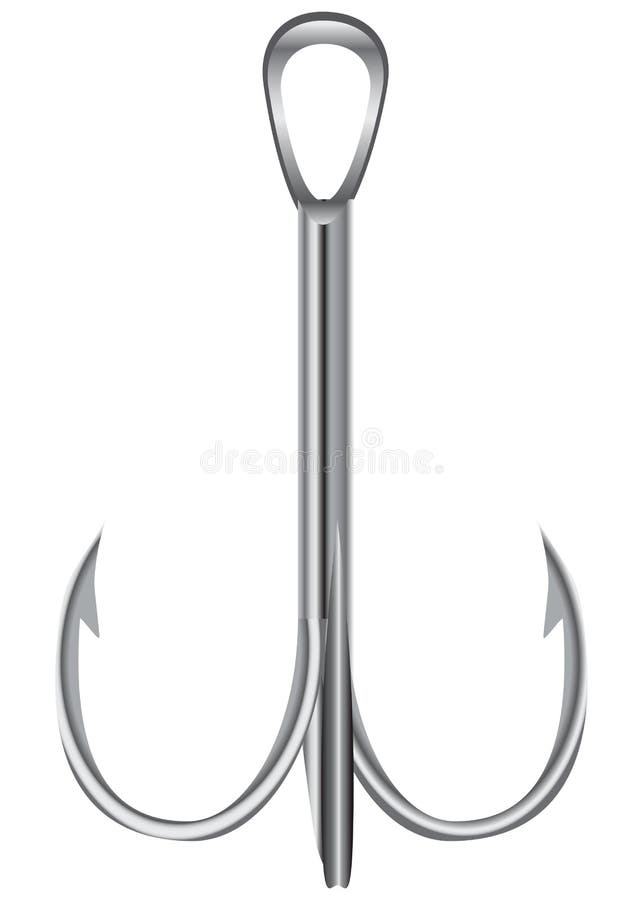 Treble Hook stock illustration. Illustration of barb - 10466476