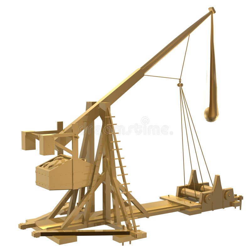 Trebuchet illustration stock. Illustration du catapulte - 10868598