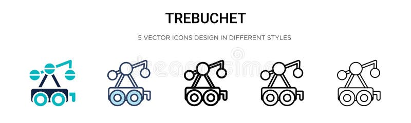 Trebuchet Icon in Filled, Thin Line, Outline and Stroke Style. Vector ...
