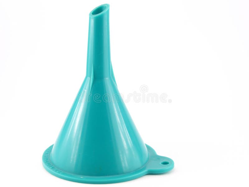 Fles van water en trechter stock foto. Image of instrument - 22935140