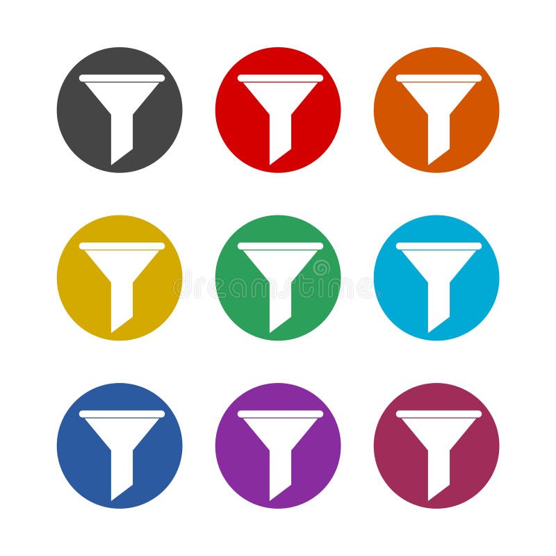 De Trechter, De Vector Van Het Filterpictogram, Vulde Vlak Teken ...