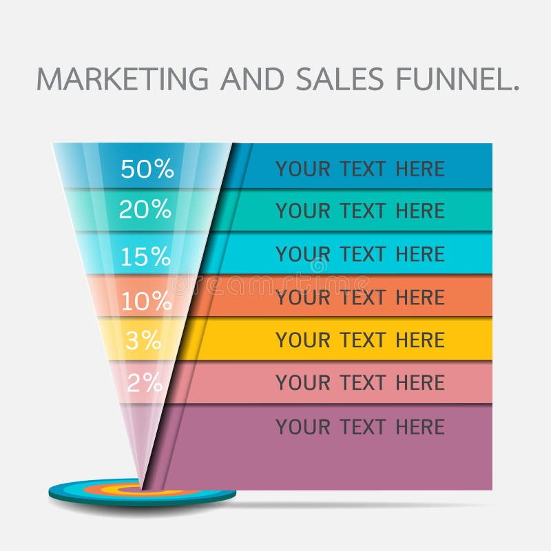 Funnel Voor Presentaties of Infographics Vector Illustratie ...