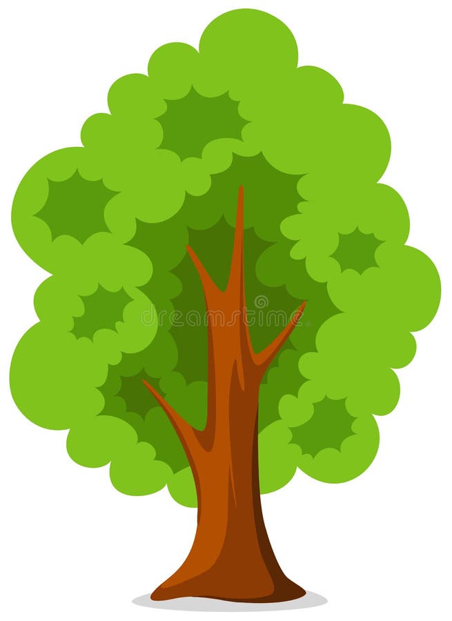 Letter T in the Form of a Tree. Stock Vector - Illustration of natural ...