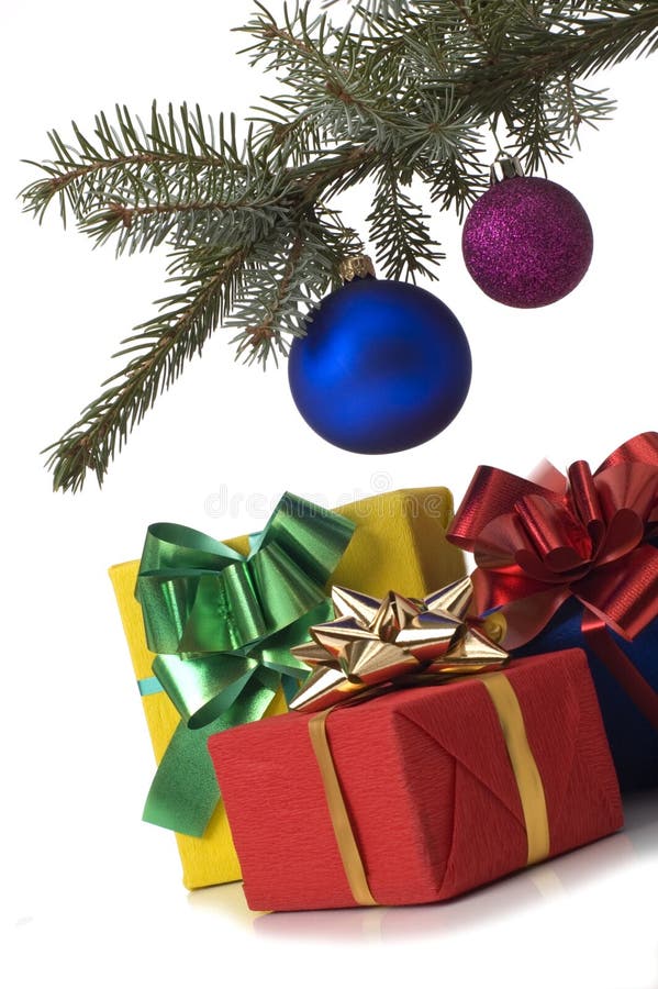 Tree stock image. Image of christmas, presents, perspective - 1610627