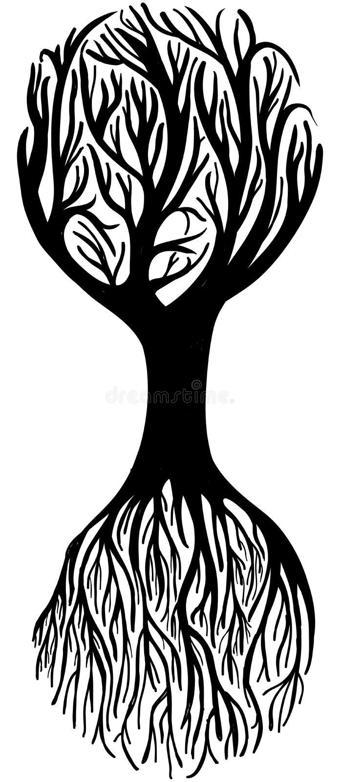 Ink Tree Roots Stock Illustrations – 875 Ink Tree Roots Stock ...